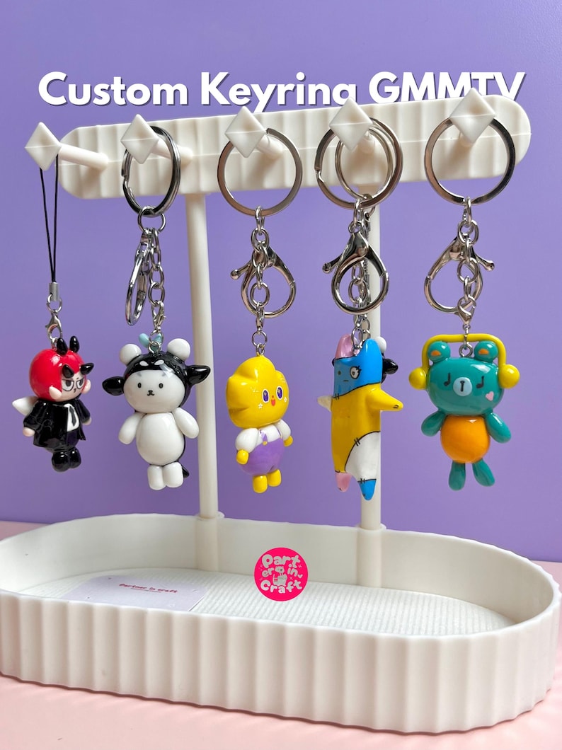 Custom GMMTV Clay Keyring Handmade | Clay Keychain Gmm Non Official ...