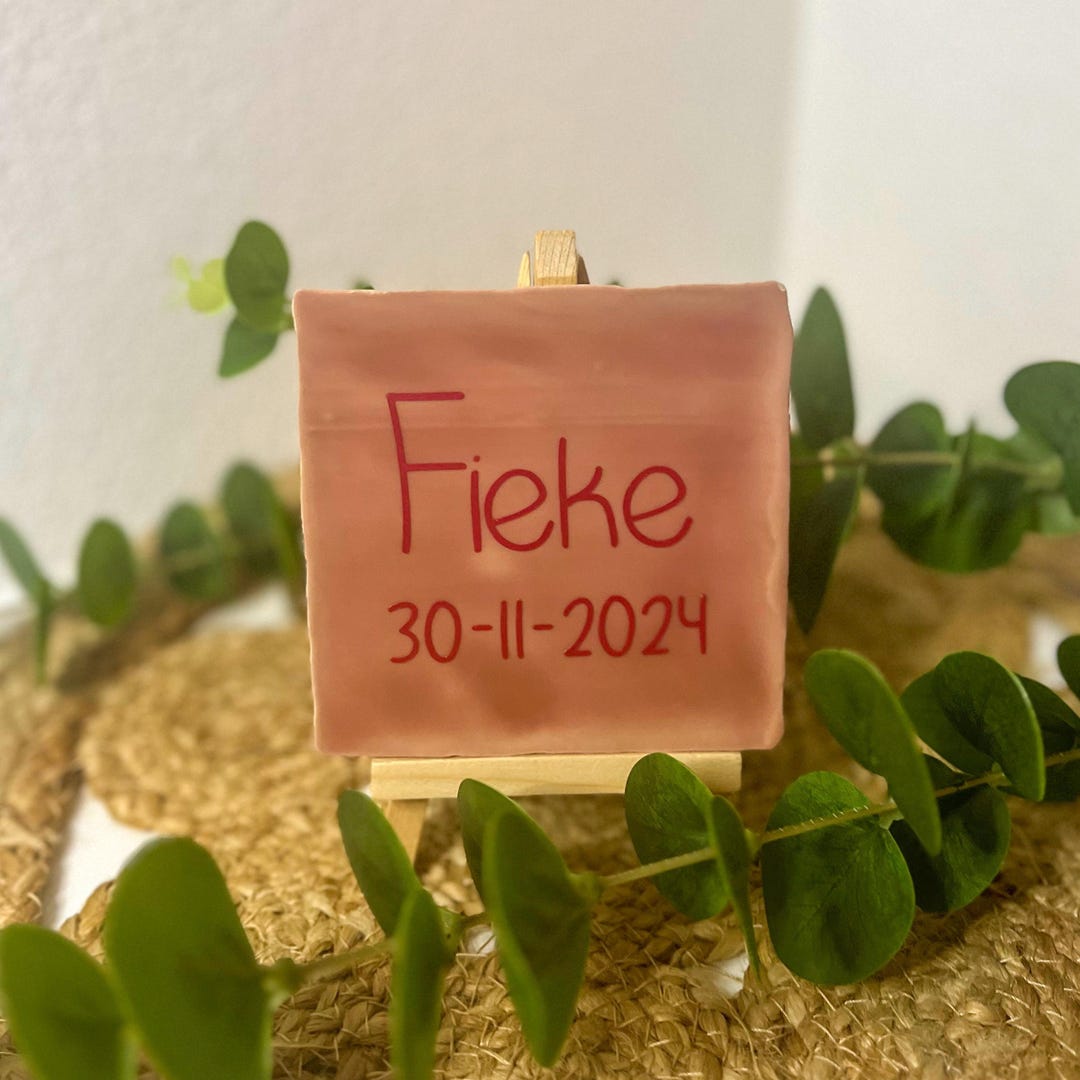 Birth Tile 10x10 Cm With Name and Date - Etsy