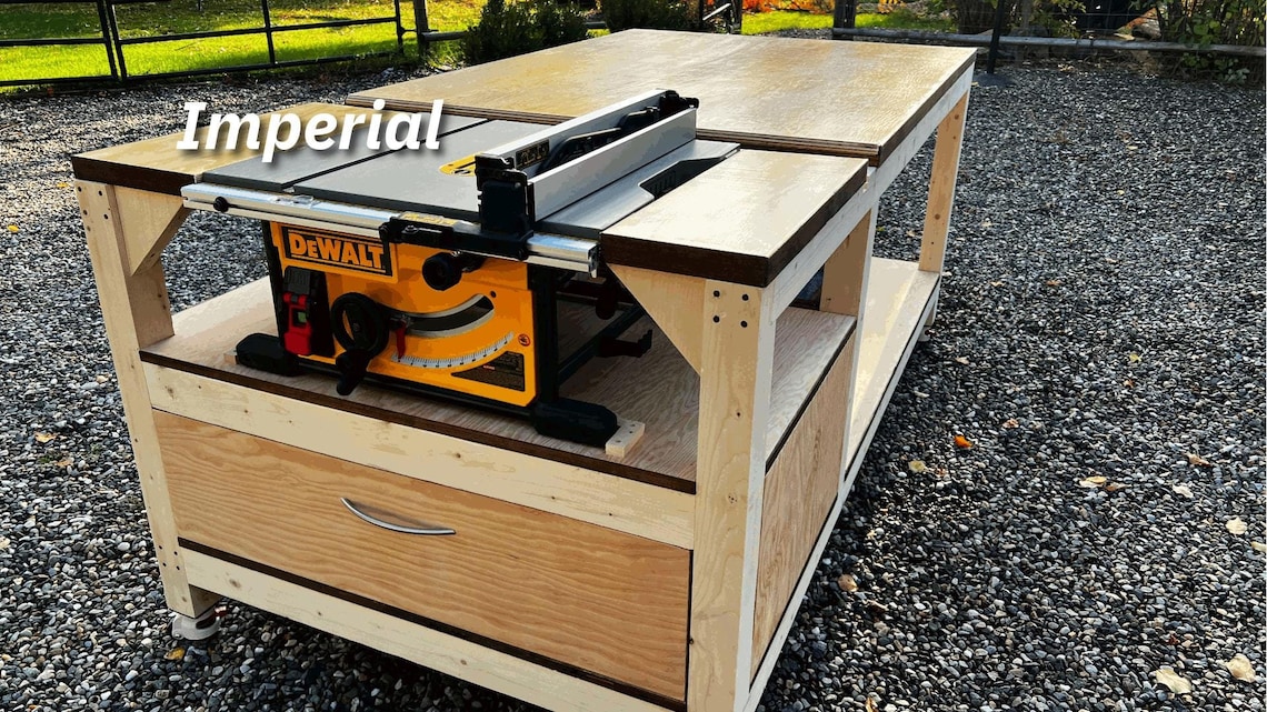 The Perfect Outfeed Table in Imperial (inches) - Etsy