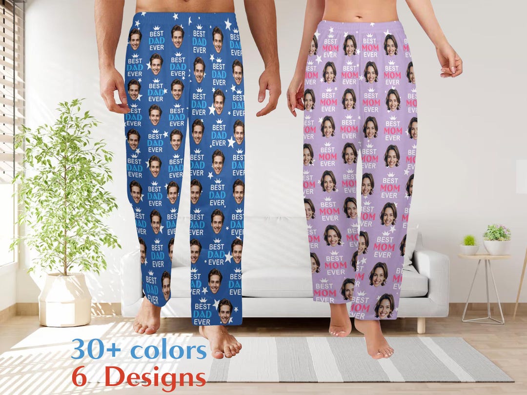 Custom Face Pajama Pants, BEST MOM EVER Pajama Pants With Face, Gift ...