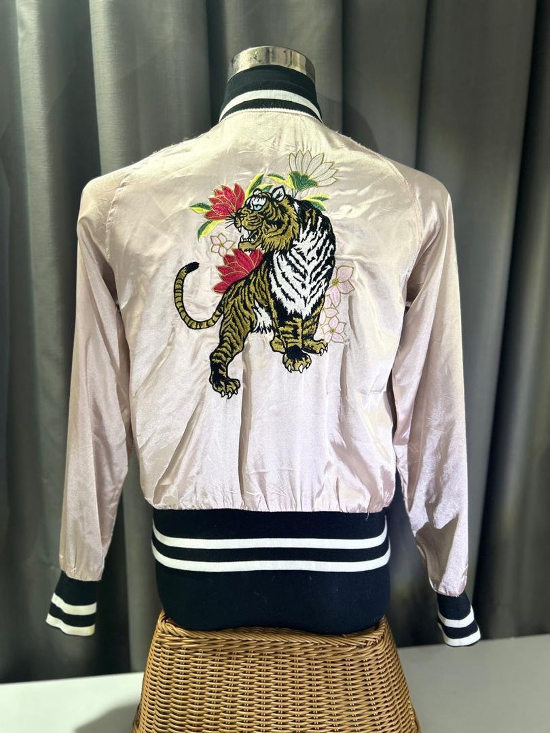 Jacket Zipper Sukajan Japanese Satin Arizona Jean Fashion Women - Etsy