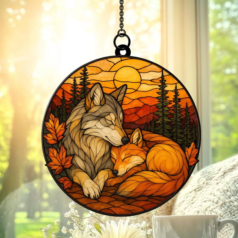 Wolf Stained Glass - Etsy