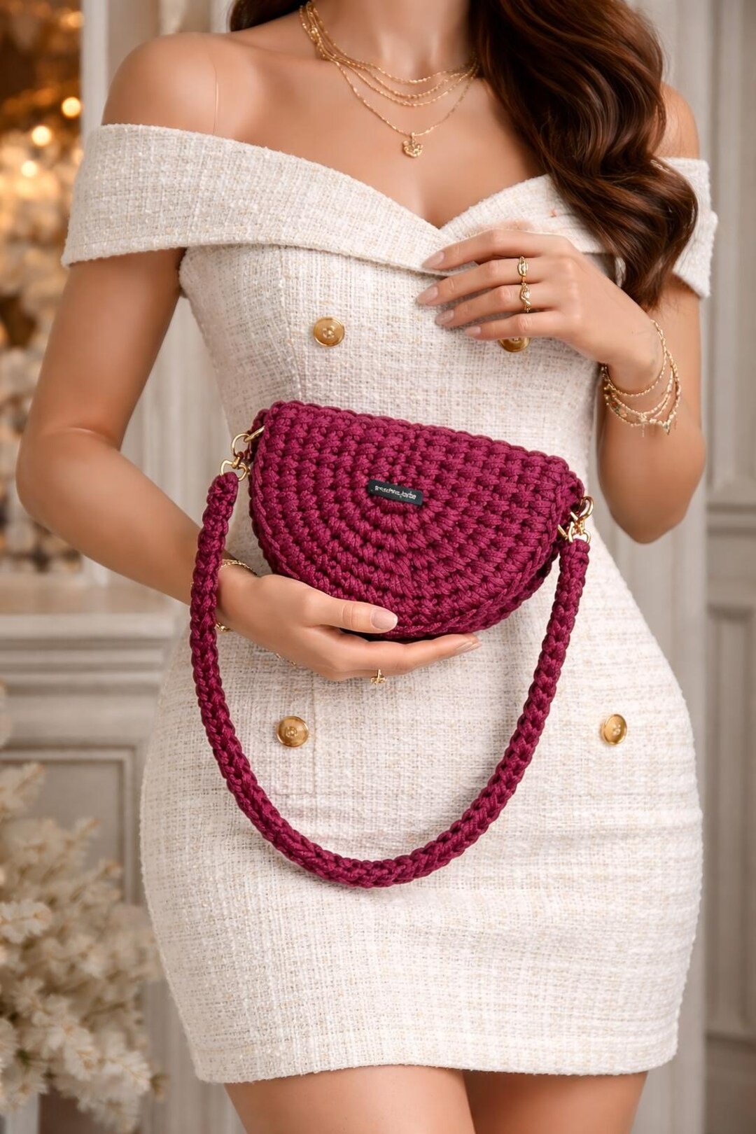 Half Moon Crochet Crossbody Bag Pattern | Beginner Friendly (PDF ...