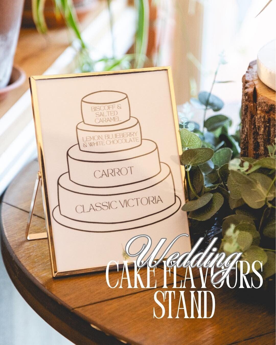 Editable Wedding Cake Flavor Sign Template - Canva Printable Design ...