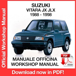 Suzuki Vitara JX Jlx 1988-1998 Factory Service Repair Manual, Workshop ...