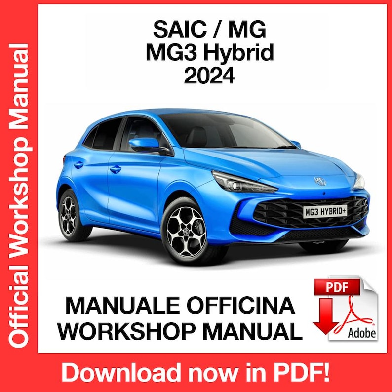 MG MG3 Hybrid 2023-2024 Factory Service Repair Manual, Workshop Service Repair Manual, Ebook ...