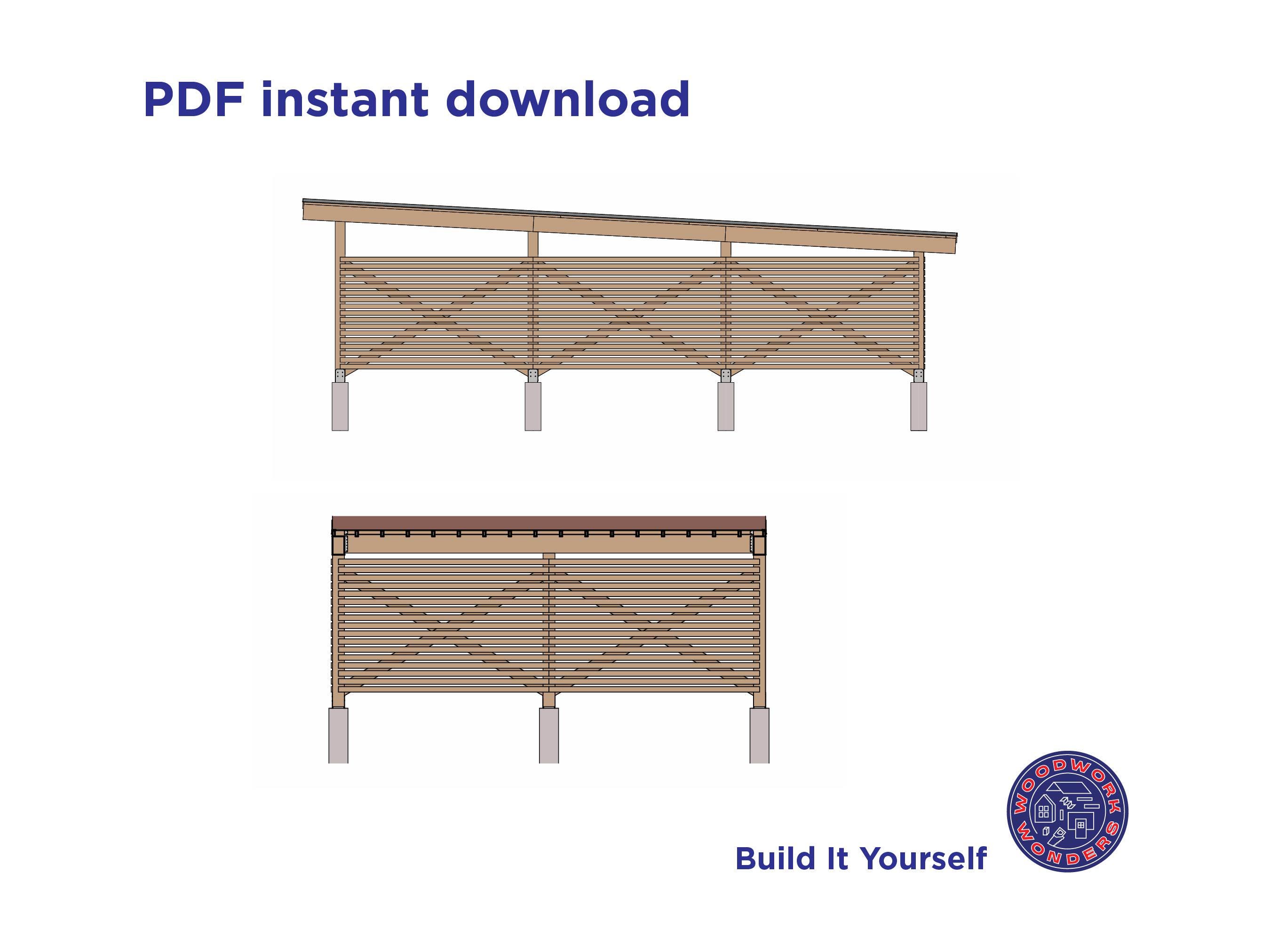 Wood Pavilion Plans 22x36 / DIY Plans - Detailed Blueprints & Build ...
