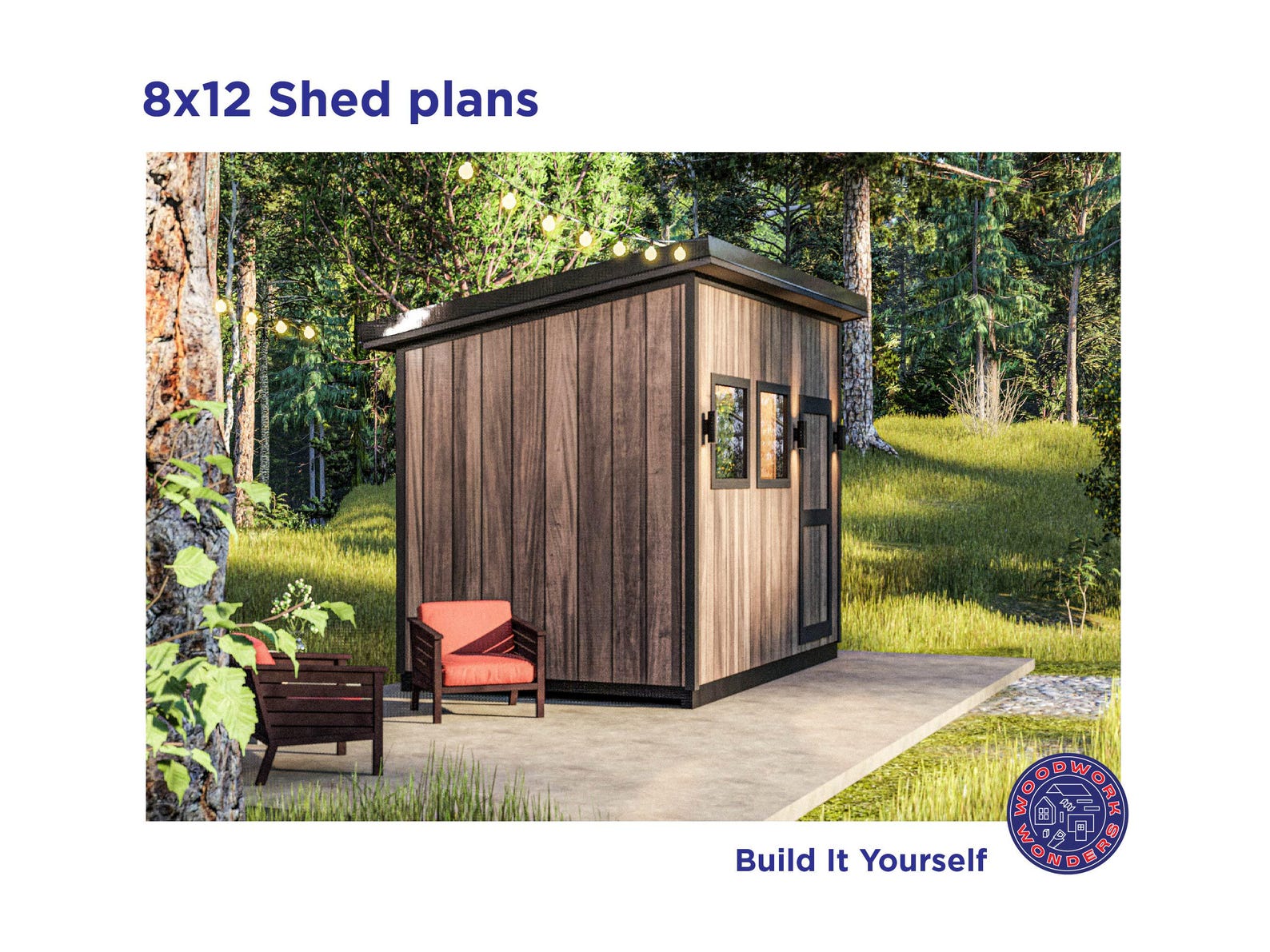 8x12 Shed Plans & Build Guide | DIY Woodworking Instructions - Etsy