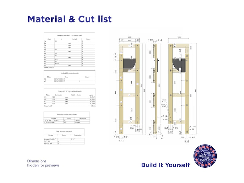 Transforming Shelf / Workbench Plans | Convertible Table and Shelf ...
