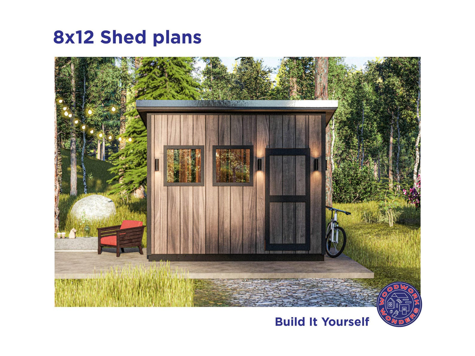 8x12 Shed Plans & Build Guide | DIY Woodworking Instructions - Etsy