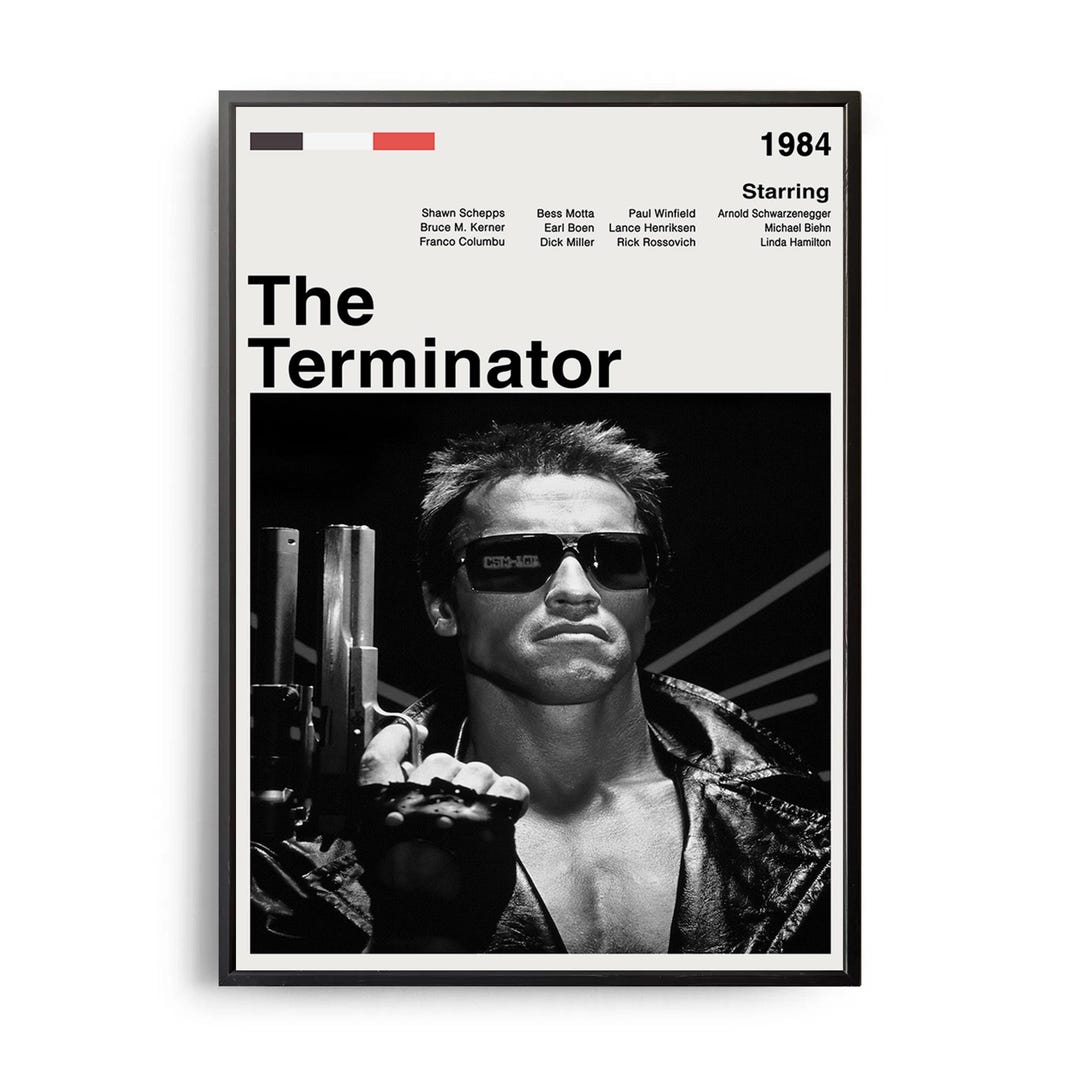 The Terminator Movie Poster – Classic 80s Sci-fi Wall Art Featuring ...