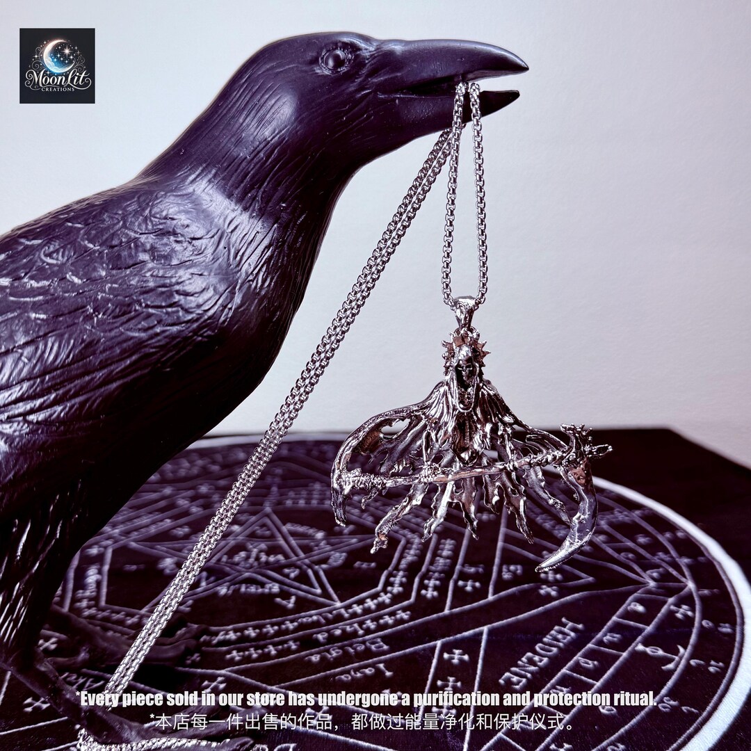 Four-winged Angel | Skull Snake Pendant | Dark Hip-hop | Gothic | Wicca ...