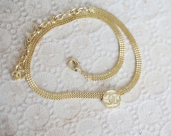 Vintage Fashion CC Necklac in 10k Gold Filled - Etsy