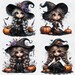 24 Pumpkin Girl Clipart | Witch’s Hat With Pumpkins | Instant Download ...