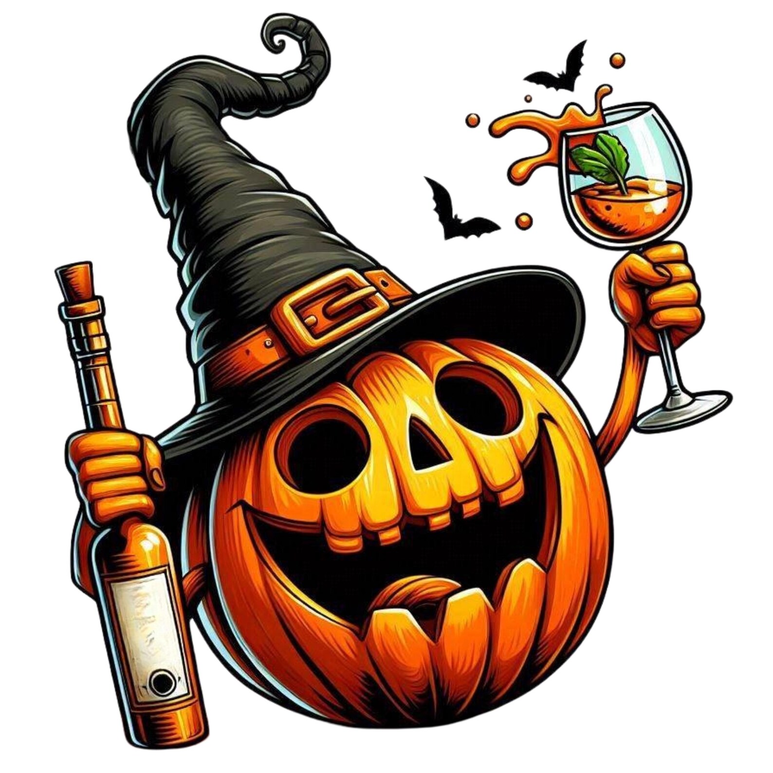 10 Drunk Halloween Pumpkins PNG Files | Fun & Spooky Digital Clipart ...
