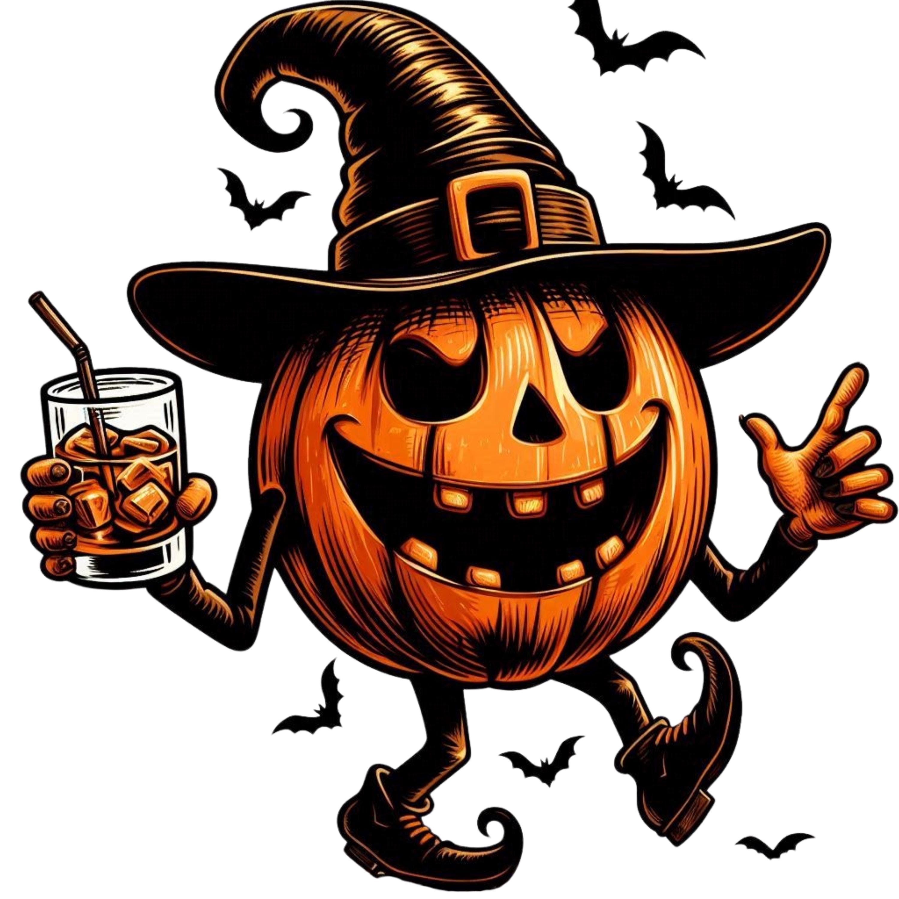 10 Drunk Halloween Pumpkins PNG Files | Fun & Spooky Digital Clipart ...