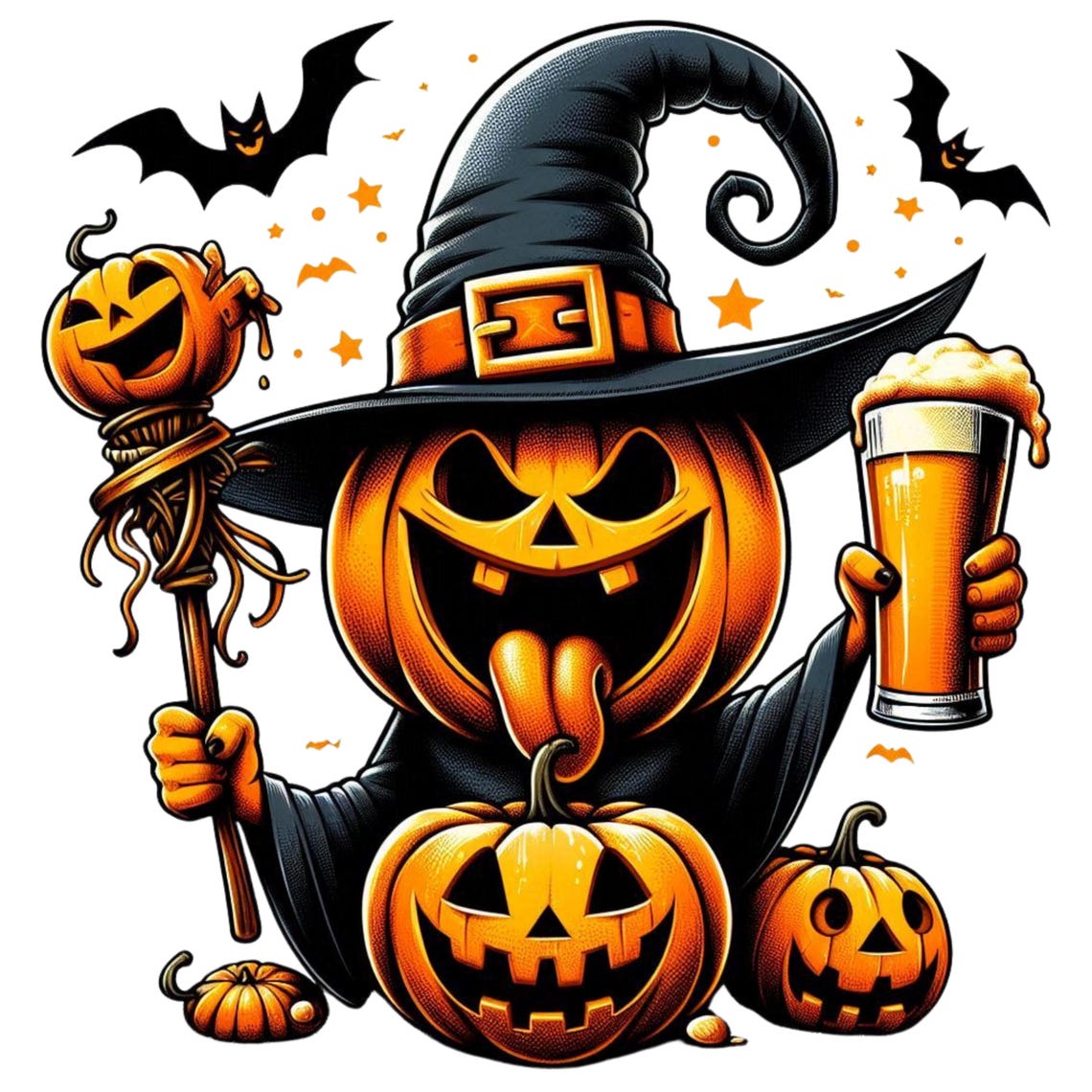 10 Drunk Halloween Pumpkins PNG Files | Fun & Spooky Digital Clipart ...