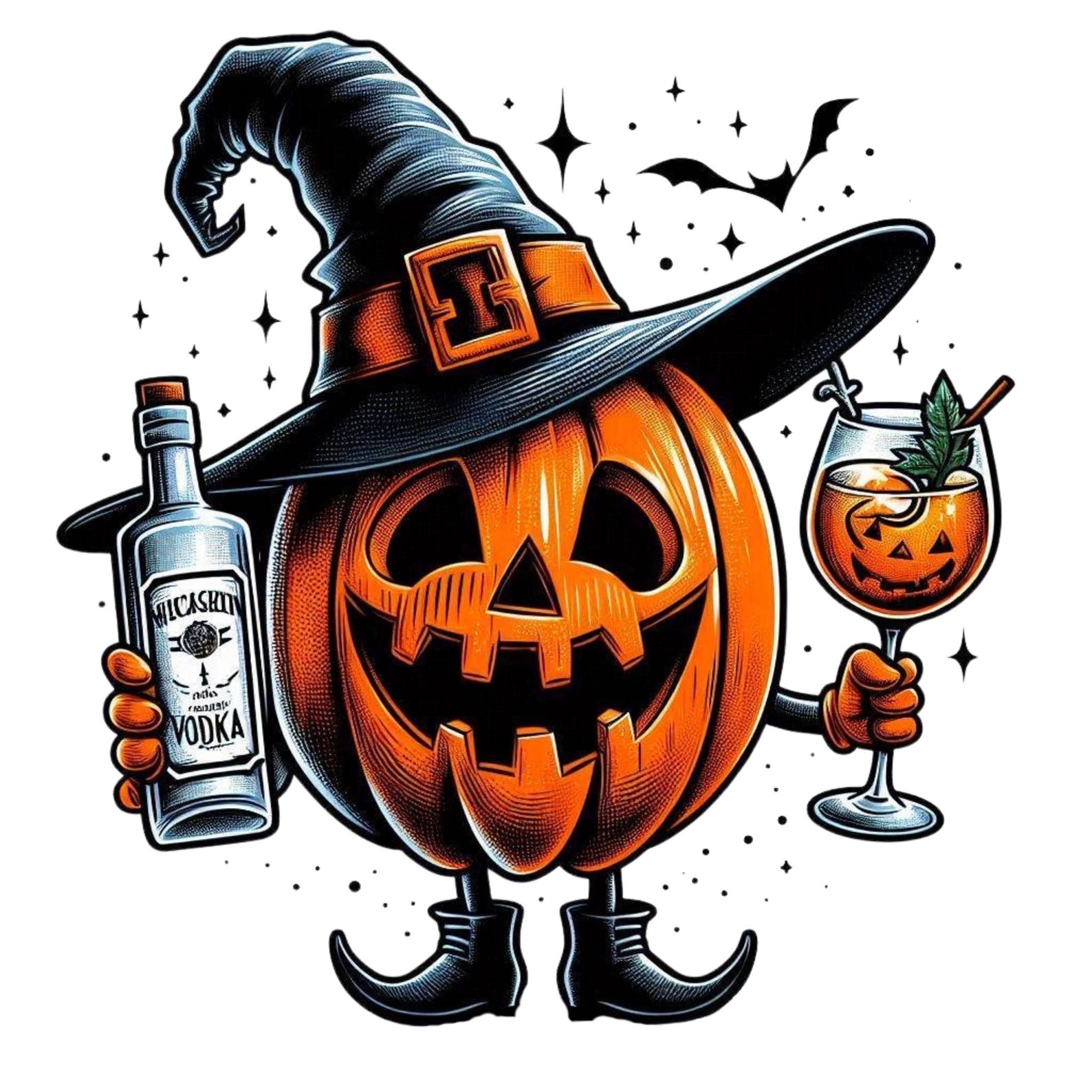 10 Drunk Halloween Pumpkins PNG Files | Fun & Spooky Digital Clipart ...
