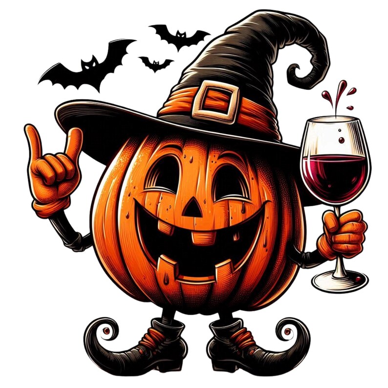 10 Drunk Halloween Pumpkins PNG Files | Fun & Spooky Digital Clipart ...