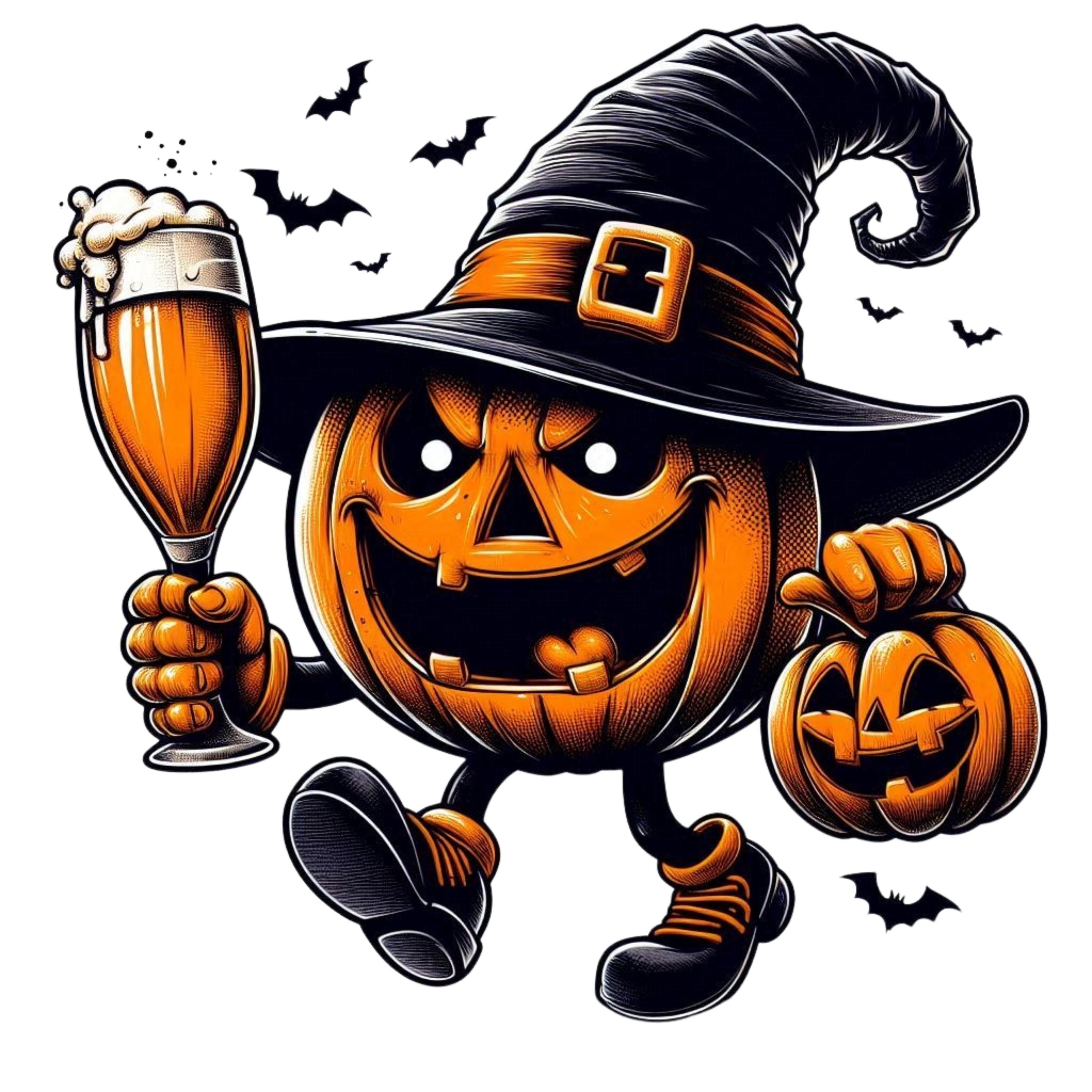 10 Drunk Halloween Pumpkins PNG Files | Fun & Spooky Digital Clipart ...