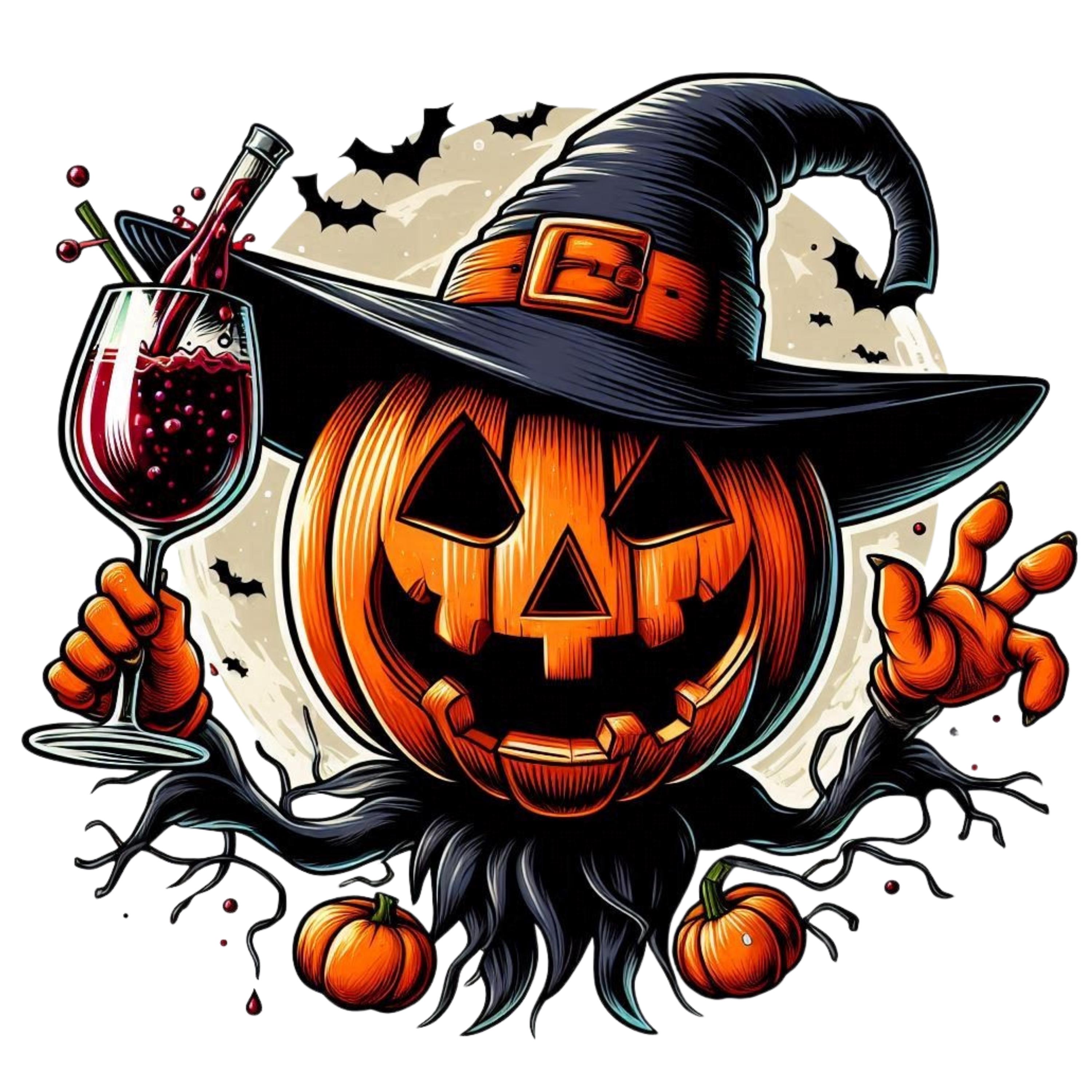 10 Drunk Halloween Pumpkins PNG Files | Fun & Spooky Digital Clipart ...