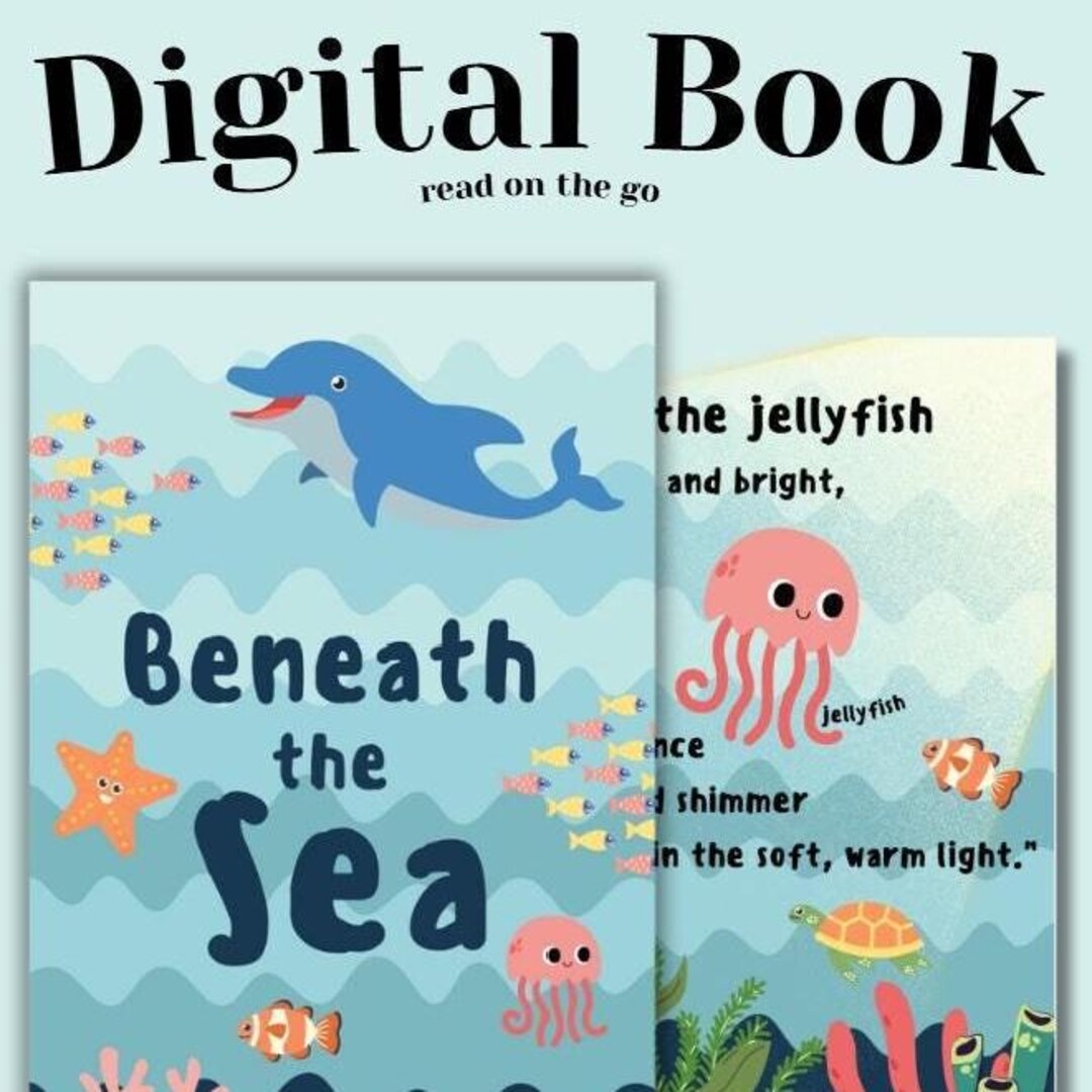 Beneath the Sea Digital Book, Sea Animals Book, Ocean Digital Book ...