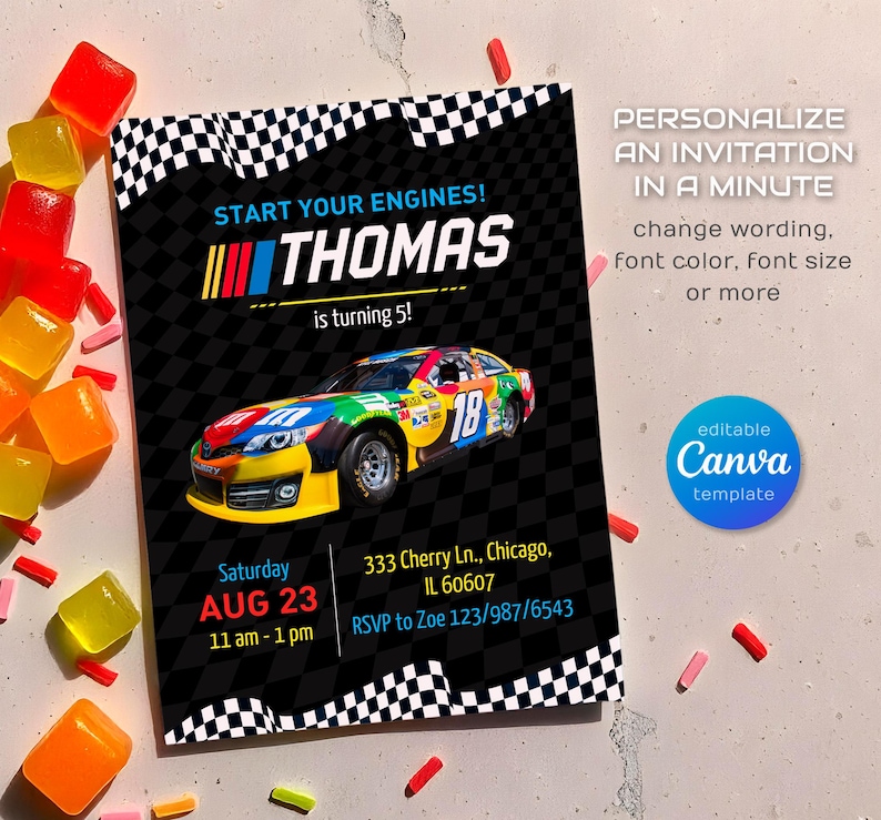 Nascar Party, Shake N Bake Birthday, Ricky Bobby, Boy Racing Invitation ...