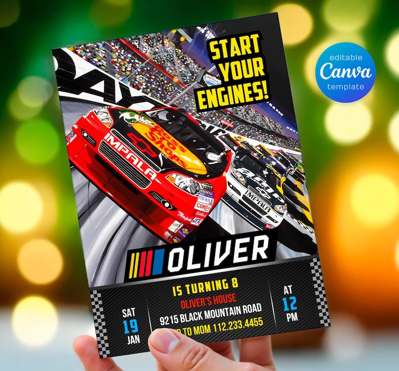 Nascar Party, Shake N Bake Birthday, Ricky Bobby, Boy Racing Invitation ...