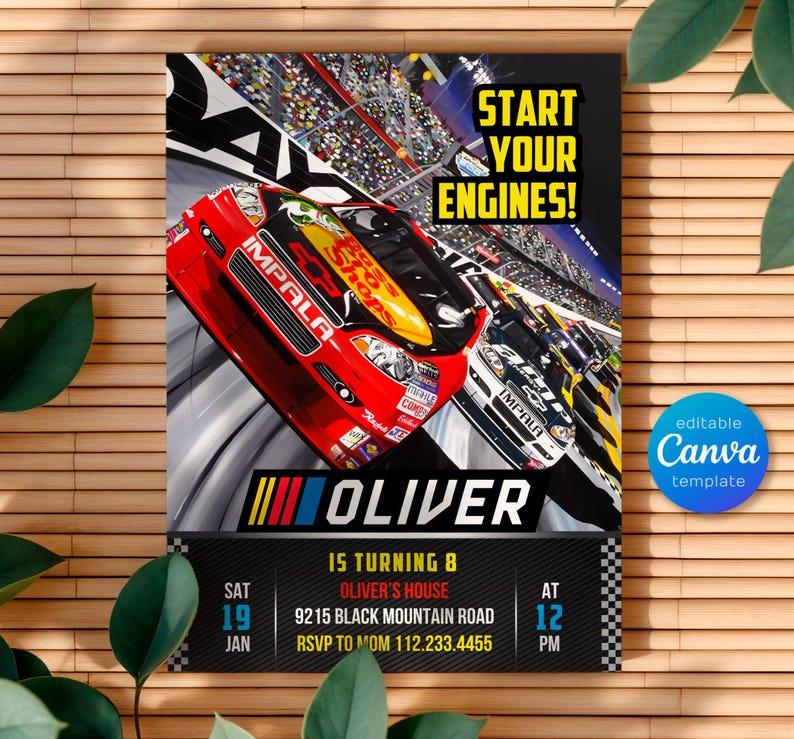 Nascar Party, Shake N Bake Birthday, Ricky Bobby, Boy Racing Invitation ...