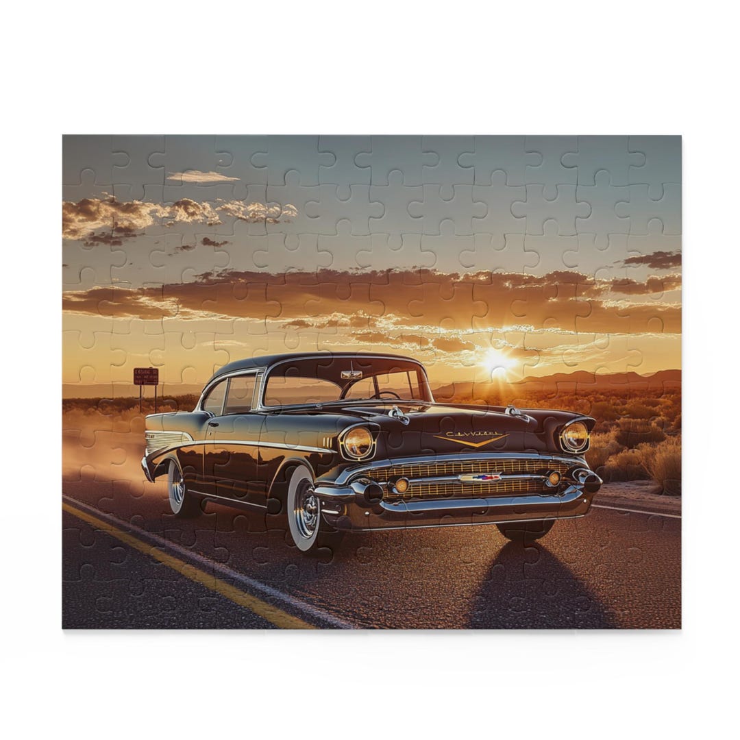 Jigsaw Puzzle, Vintage American Car Puzzle, 120 252 500 Piece Puzzle ...