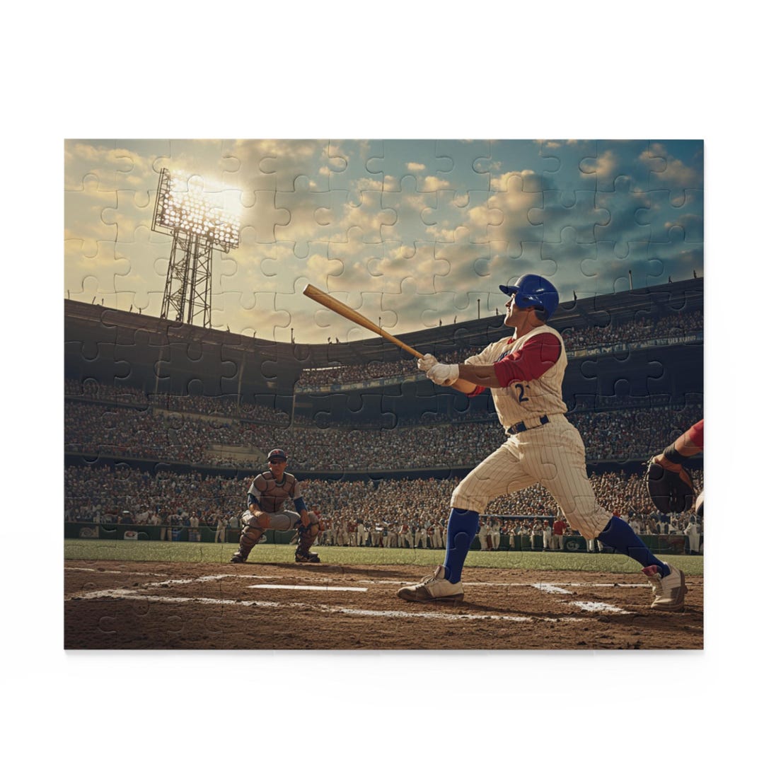Puzzle, Baseball Game MLB Stadium Japanese Text Design, Jigsaw, Game ...