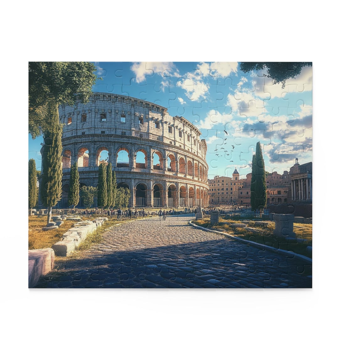 Jigsaw Puzzle, Rome Colosseum and Blue Sky, Italy 120, 252, 500-piece ...