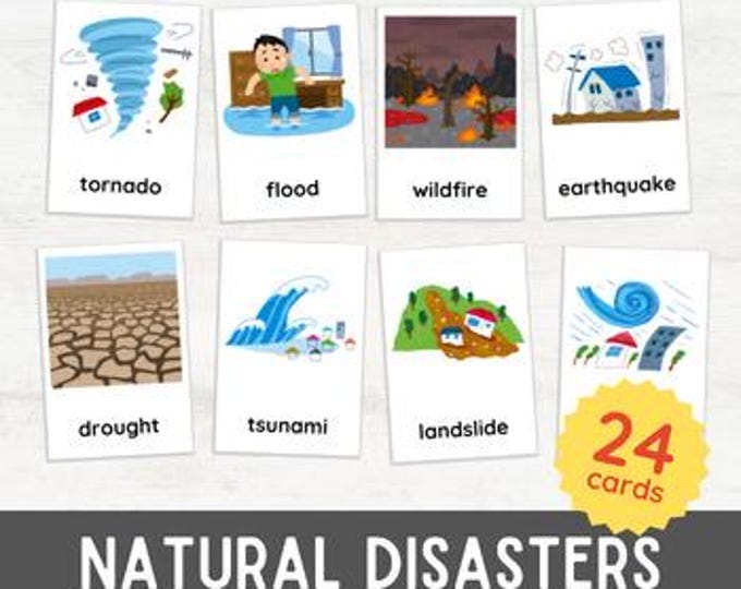 Landforms Three-part Cards: Montessori-style Flashcards, Homeschool ...