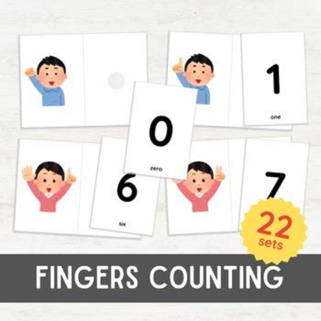 1-10 FINGERS COUNTING Matching Cards | Early Math for Toddler Activity ...