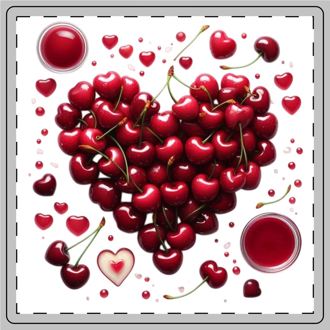 Cherry Heart Ceramic Coaster Cute Home Decor, Drinkware Accessory ...