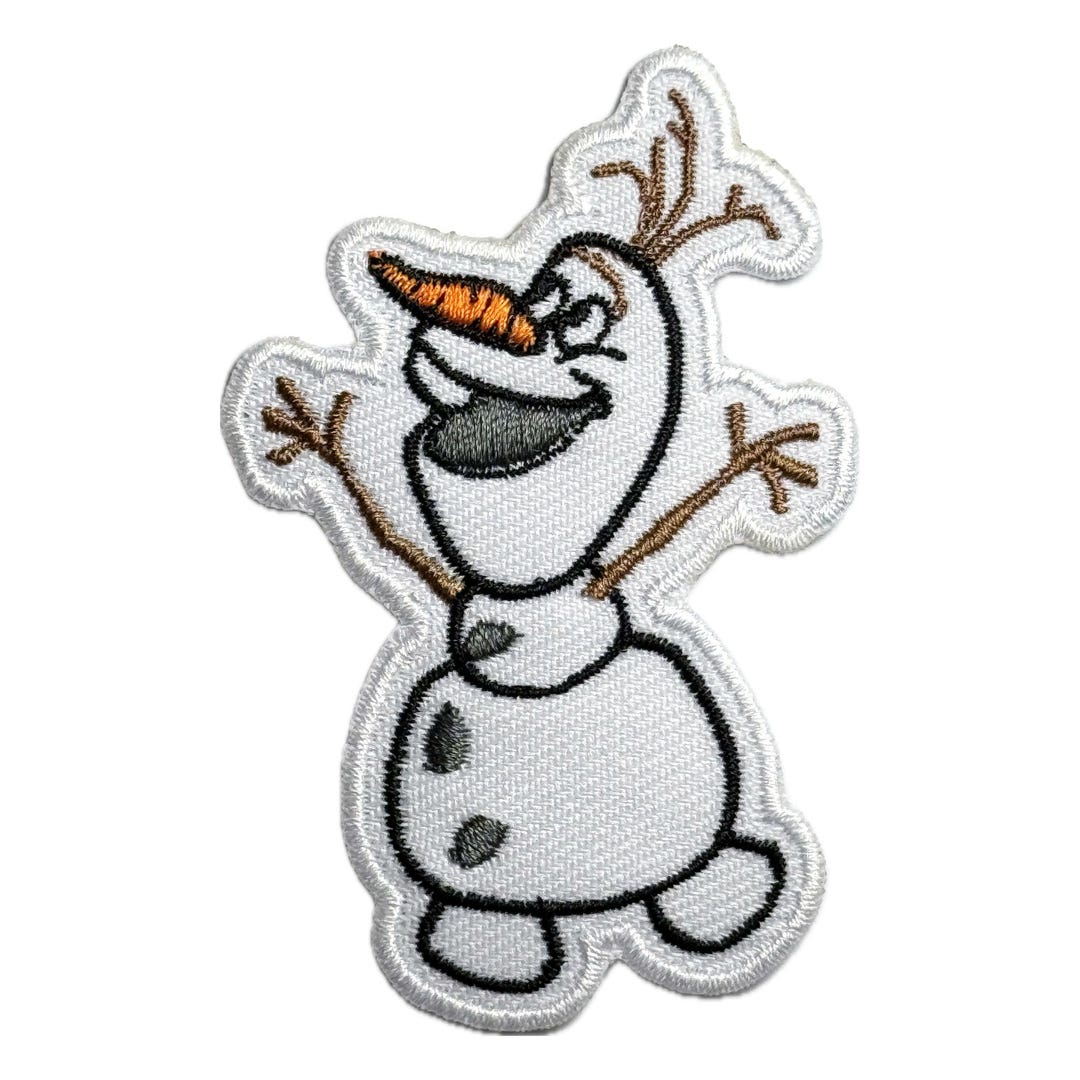 Olaf Iron on Patch, Embroidered Applique (2x3 Inches) - Etsy