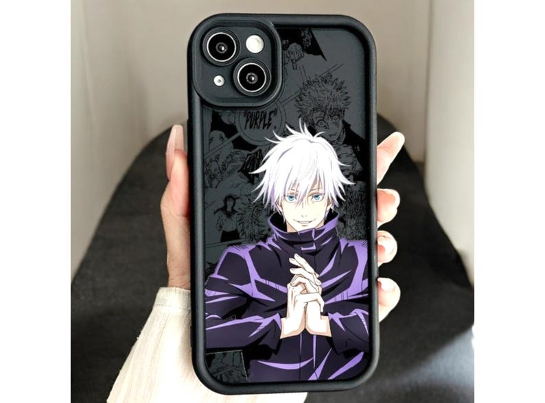 Gojo Satoru Phone Case, Soft Eye Ladder Design iPhone Cover, Anime ...