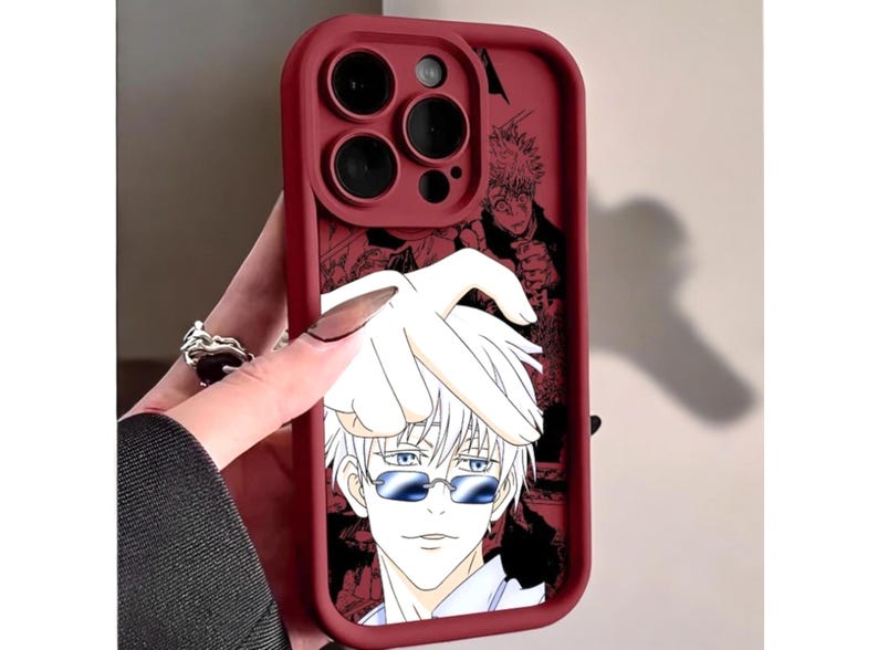 Gojo Satoru Phone Case, Soft Eye Ladder Design iPhone Cover, Anime ...