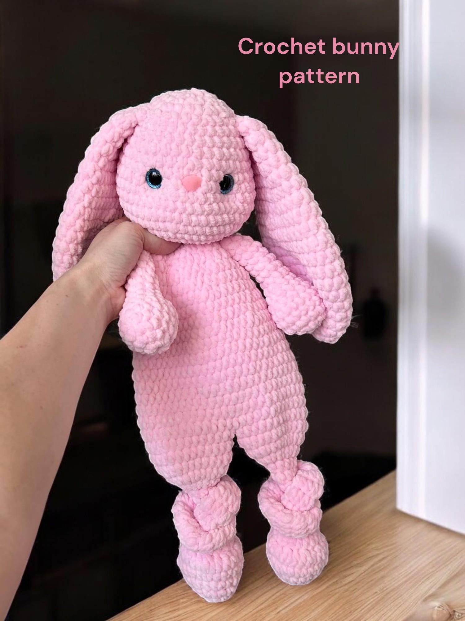 Crochet Bunny Snuggler Pattern Bunny Lovey Pattern Baby Animal Blanket ...