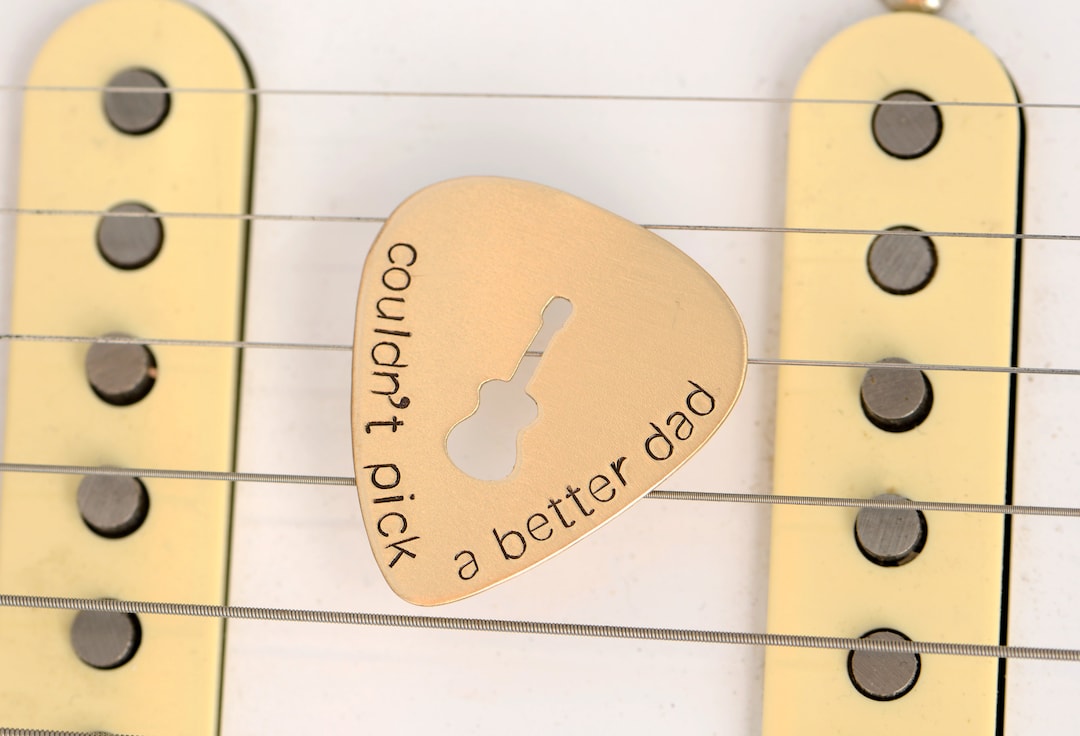 Bronze Guitar Pick With Guitar Cut Out ( Non Slip ) and Couldn't Pick a ...