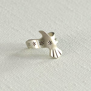 Silver Bird Ear Cuff Silver Ear Cuff Ear Wrap No Hole Earring Ear ...