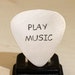 Guitar Pick Handmade and Hand Stamped With Play Music in Aluminum GP244 ...