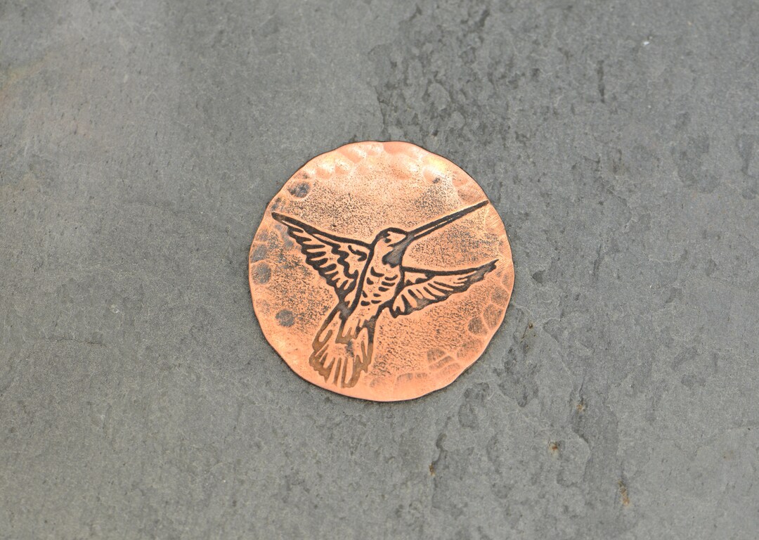 Copper Golf Ball Marker With Hummingbird - Handmade - Copper ...