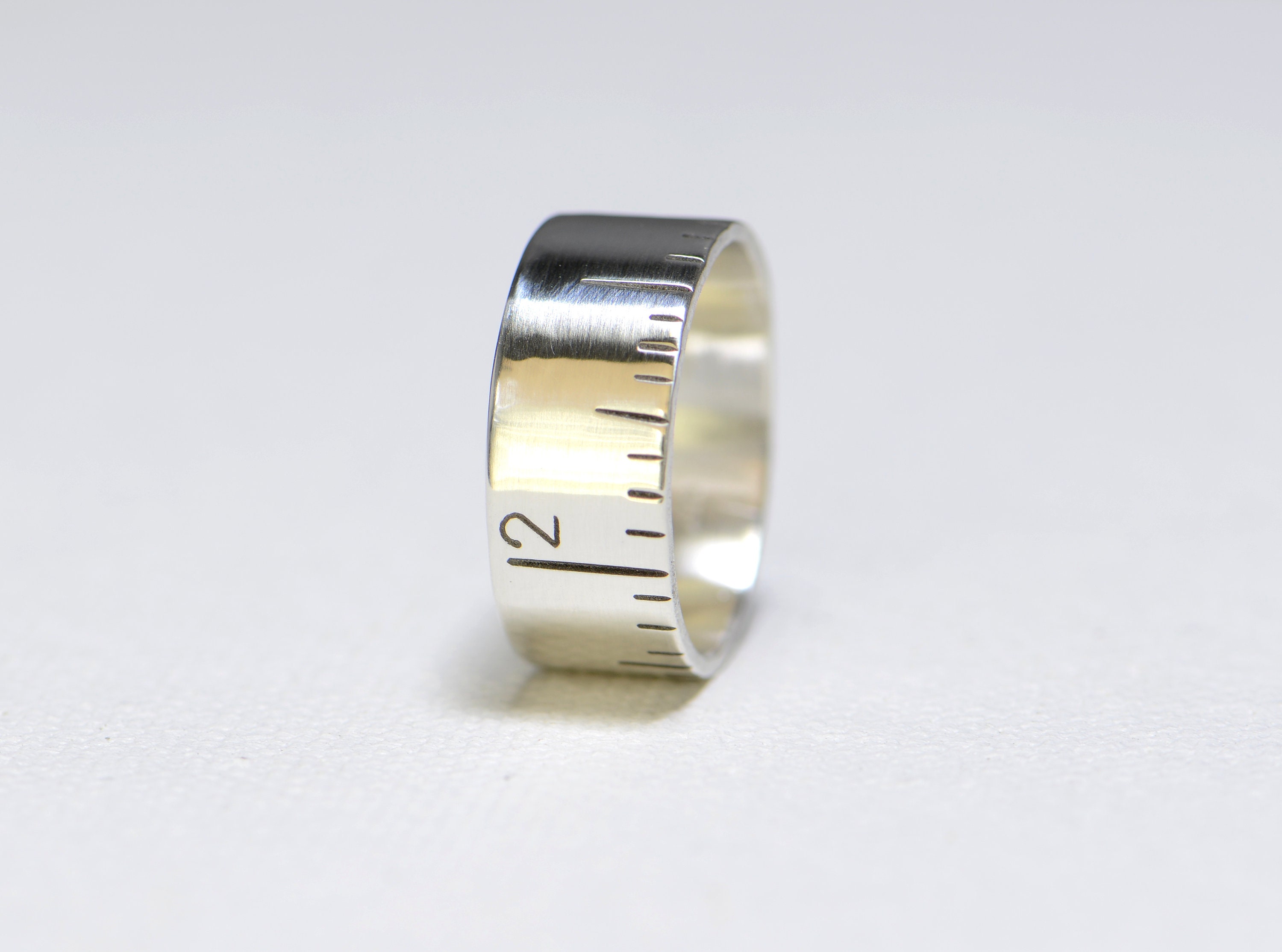 Ruler Ring in Sterling Silver – Measuring Stick Fitted Ring - Etsy