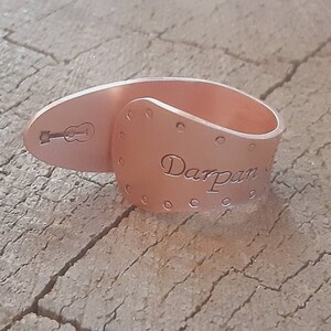 Copper Thumb Pick With Your Name - Custom Thumb Guitar Pick - Etsy