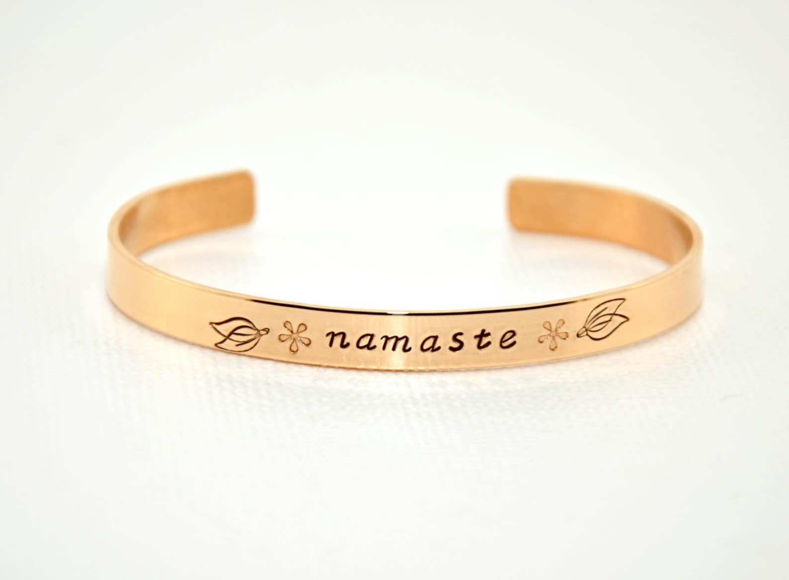 Bronze Namaste Cuff Bracelet for Your Yoga Inspiration - Etsy