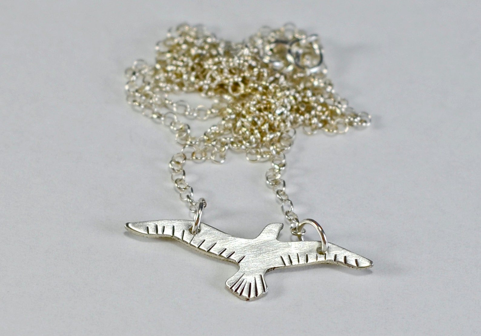 Dainty Bird Sterling Silver Necklace Handmade and Crafted for - Etsy