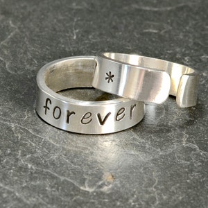 Best Friends Forever Sterling Silver Adjustable Friendship Ring Set ...