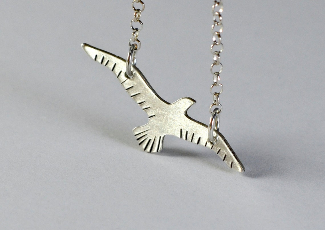 Dainty Bird Sterling Silver Necklace Handmade and Crafted for - Etsy