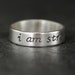 Sterling Silver Ring With I Am Strong - Customizable - Make It Your Own ...